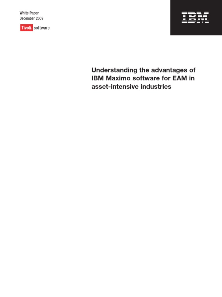 Understanding The Advantages of IBM Maximo Software For EAM | PDF | Sap ...