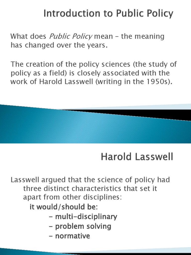 Introduction To Public Policy | PDF | Normative | Science
