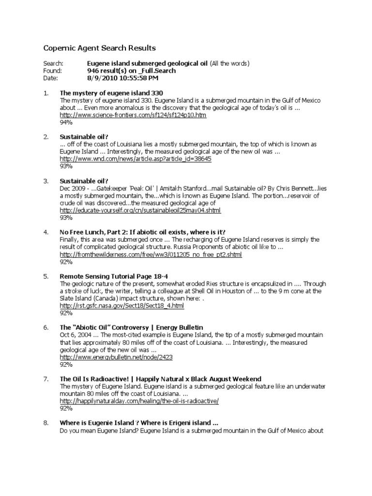 Eugene Island Submerged Geological Oil | PDF | Offshore Drilling | Gulf ...