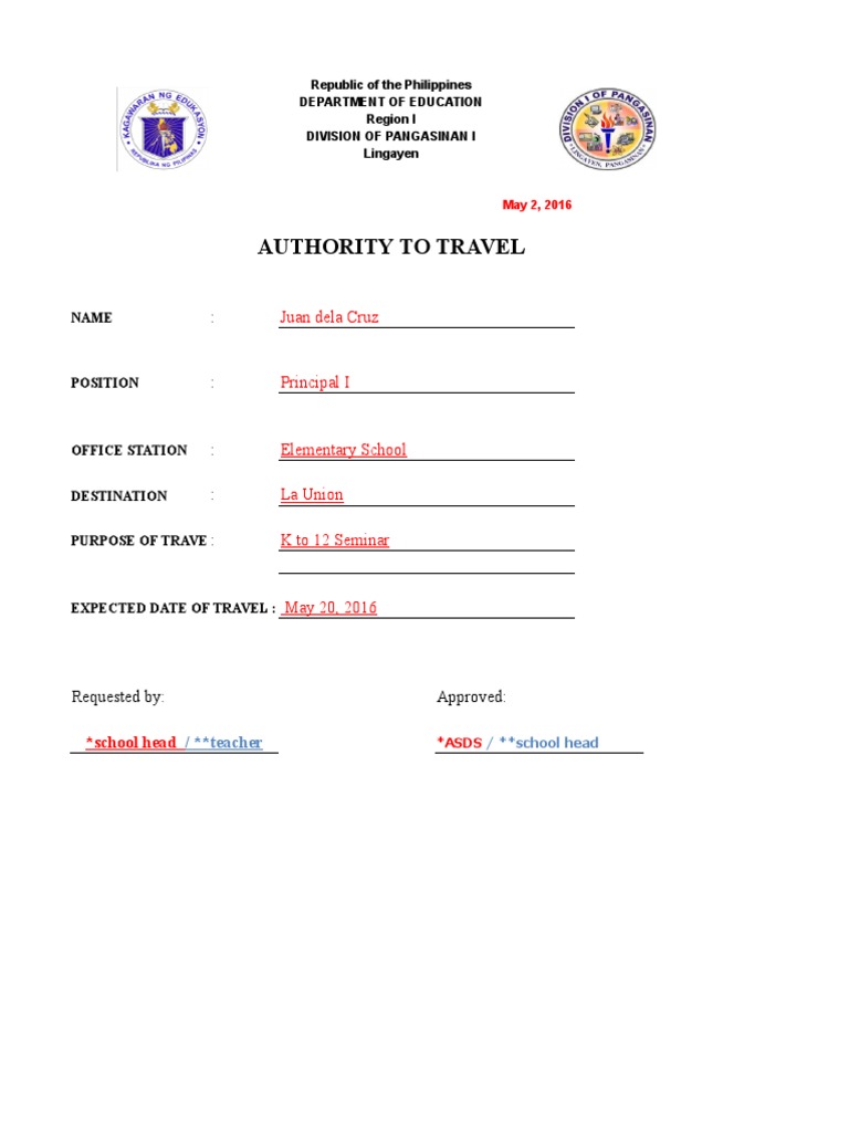Principal's K-12 Seminar Travel Notice | PDF