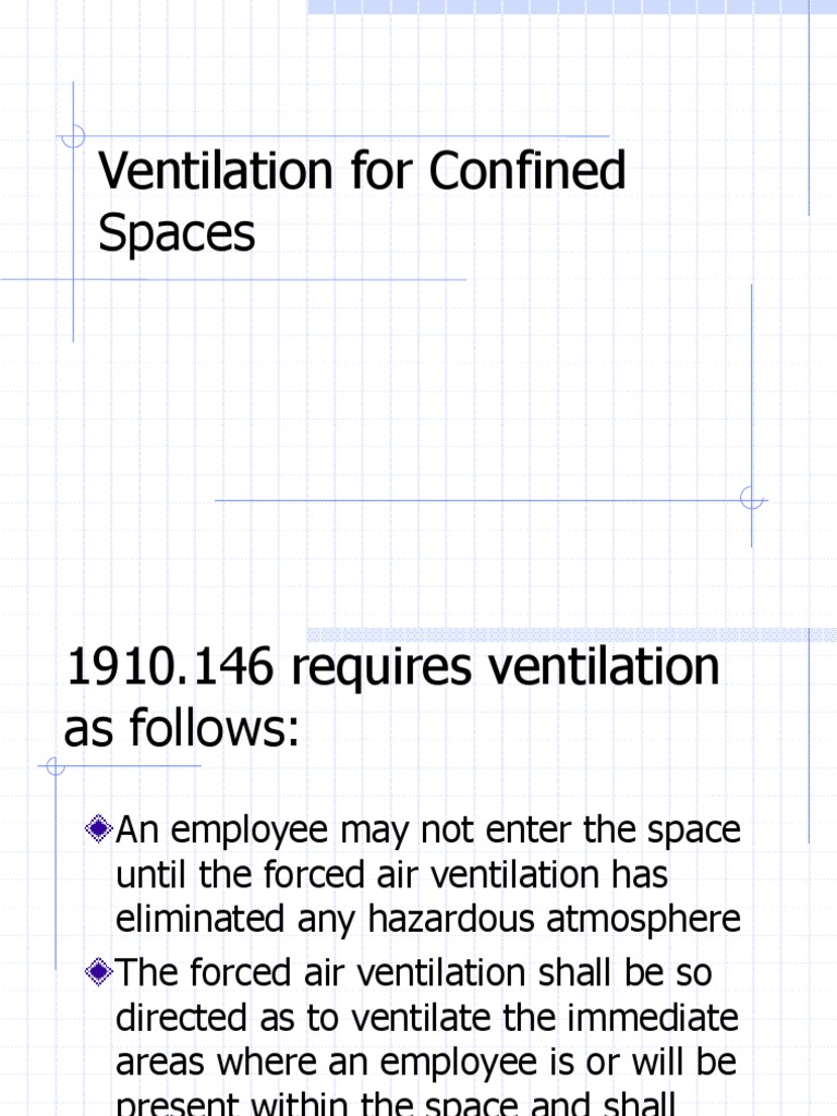 Ventilation For Confined Spaces | PDF | Ventilation (Architecture ...