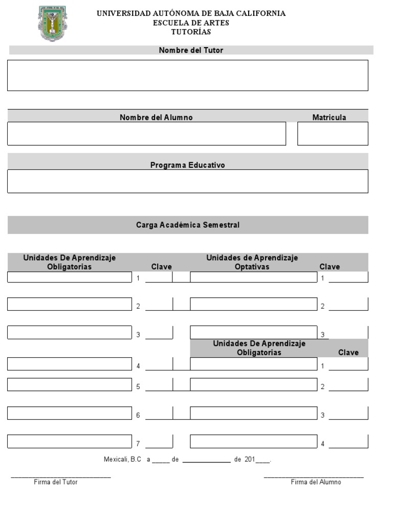 Formato de Tutorias | PDF | Universidades y colegios | Instituciones ...