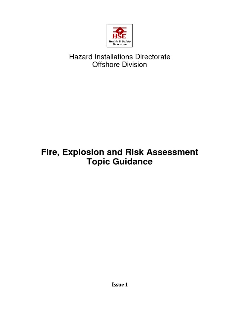 Fire, Explosion and Risk Assessment Topic Guidance-HSE.pdf | Risk ...