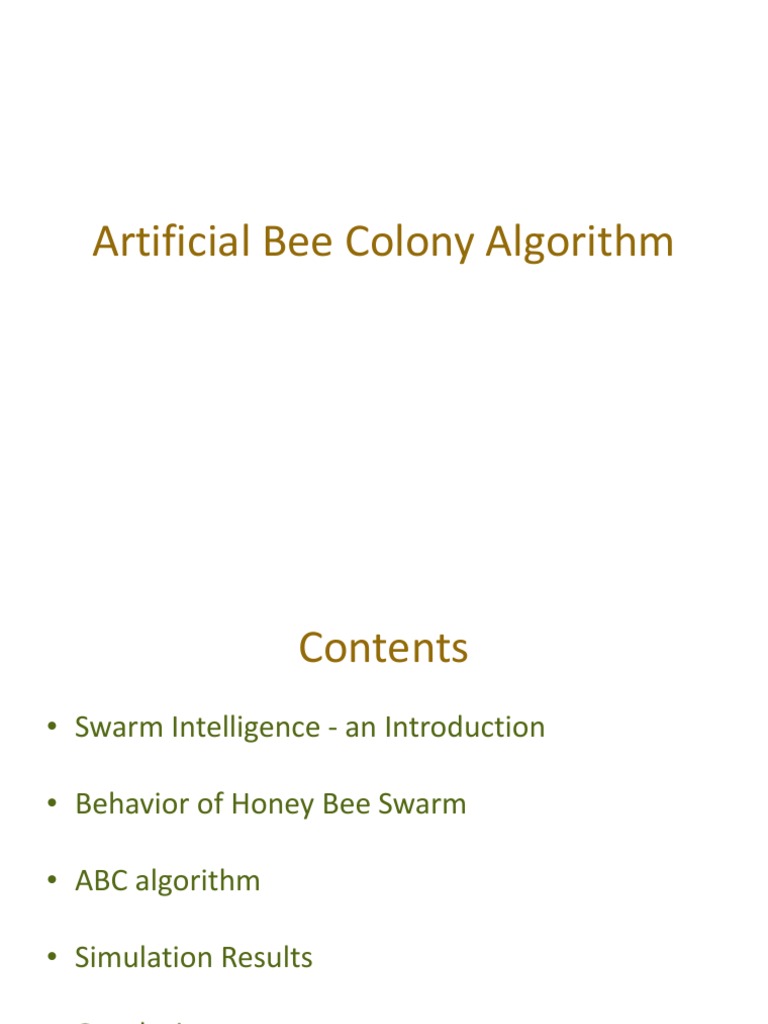 Artificial Bee Colony Algorithm | PDF | Applied Mathematics | Areas Of ...