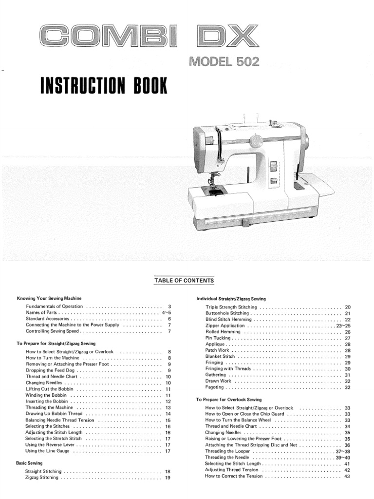 Janome Combi DX 502 en PDF | PDF