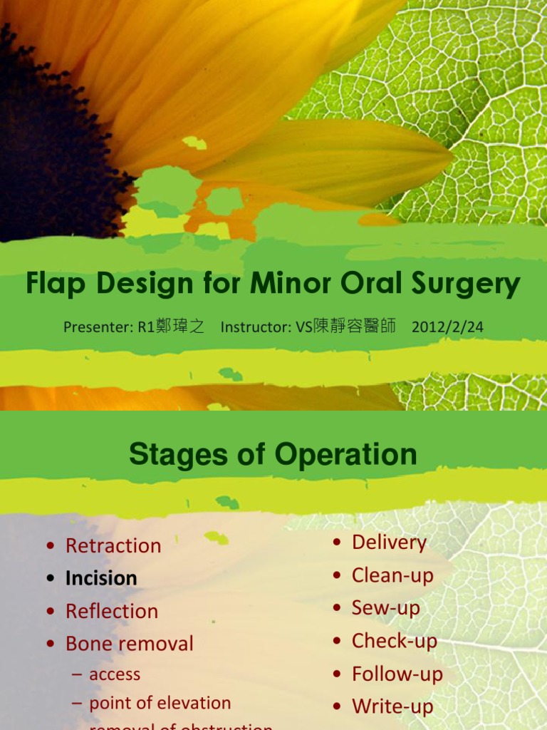 Flap Design For Minor Oral Surgery | PDF | Surgery | Mouth