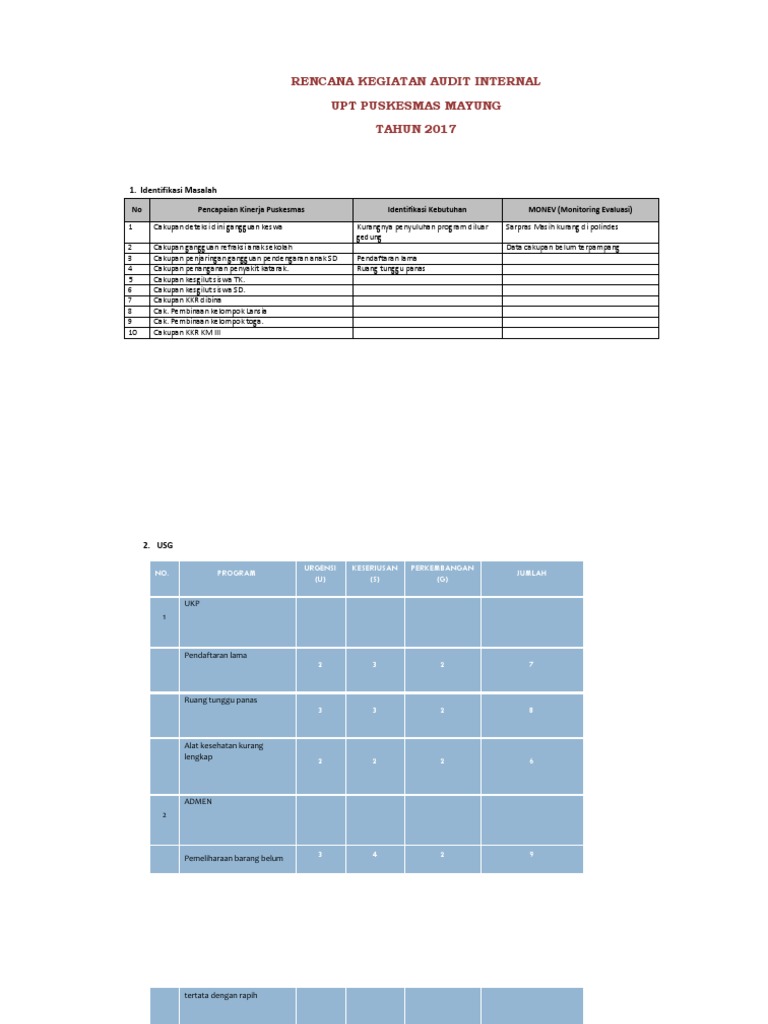 Contoh Audit Plan Dan Instrumen Audit 1 | PDF