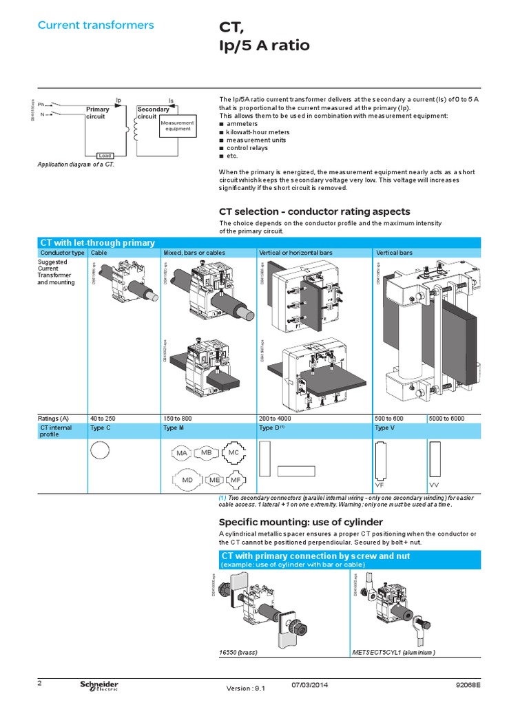 Current Transformer Selection Guide | PDF