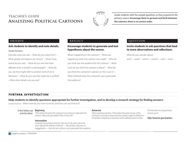 Analyzing Political Cartoons | PDF | Learning | Communication