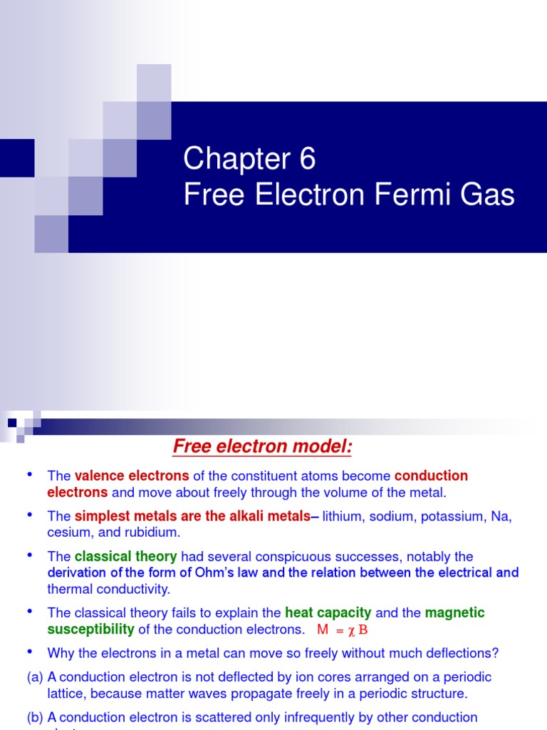 Kittel Chapter 6 Tina | PDF | Electrical Resistivity And Conductivity ...