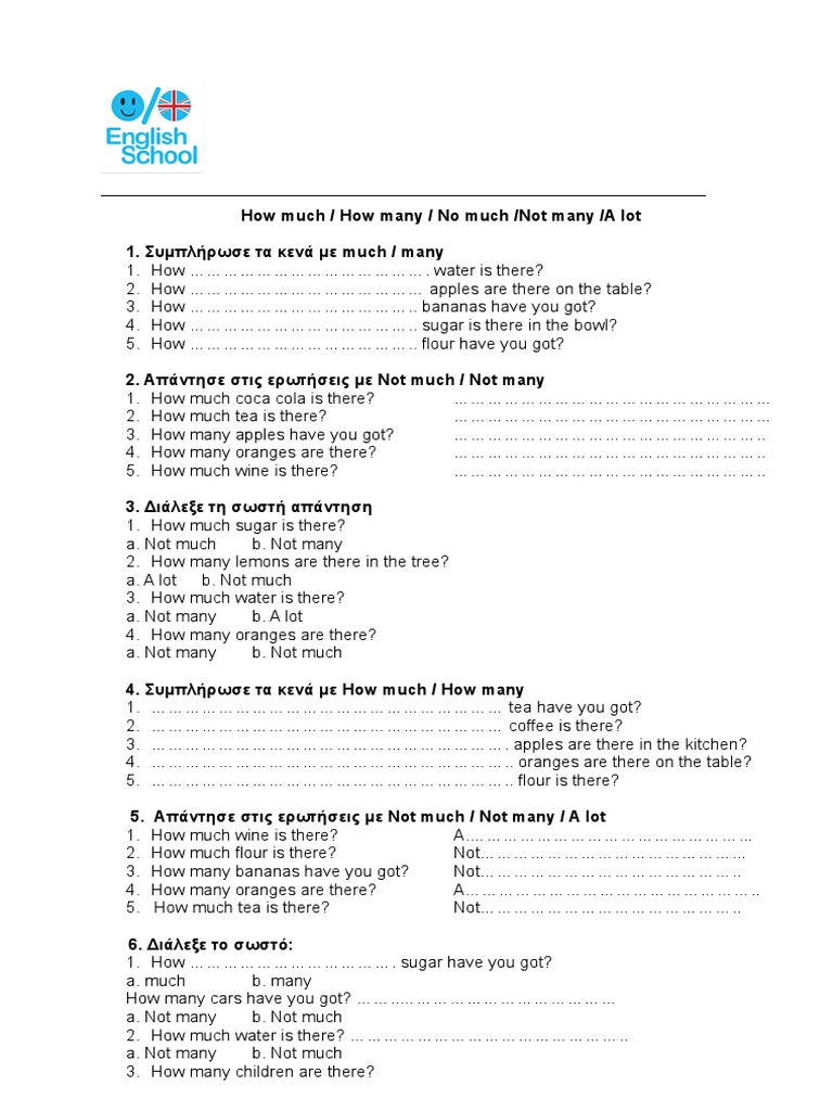 How Much How Many | PDF