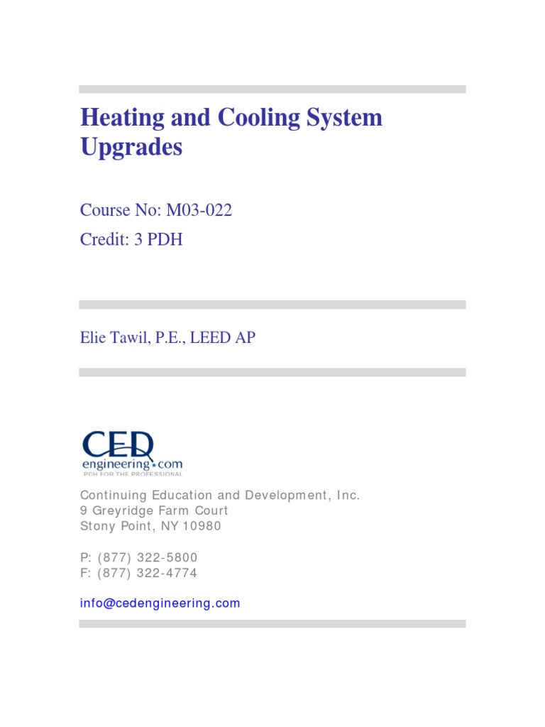 Heating & Cooling System Upgrades | PDF | Efficient Energy Use | Hvac