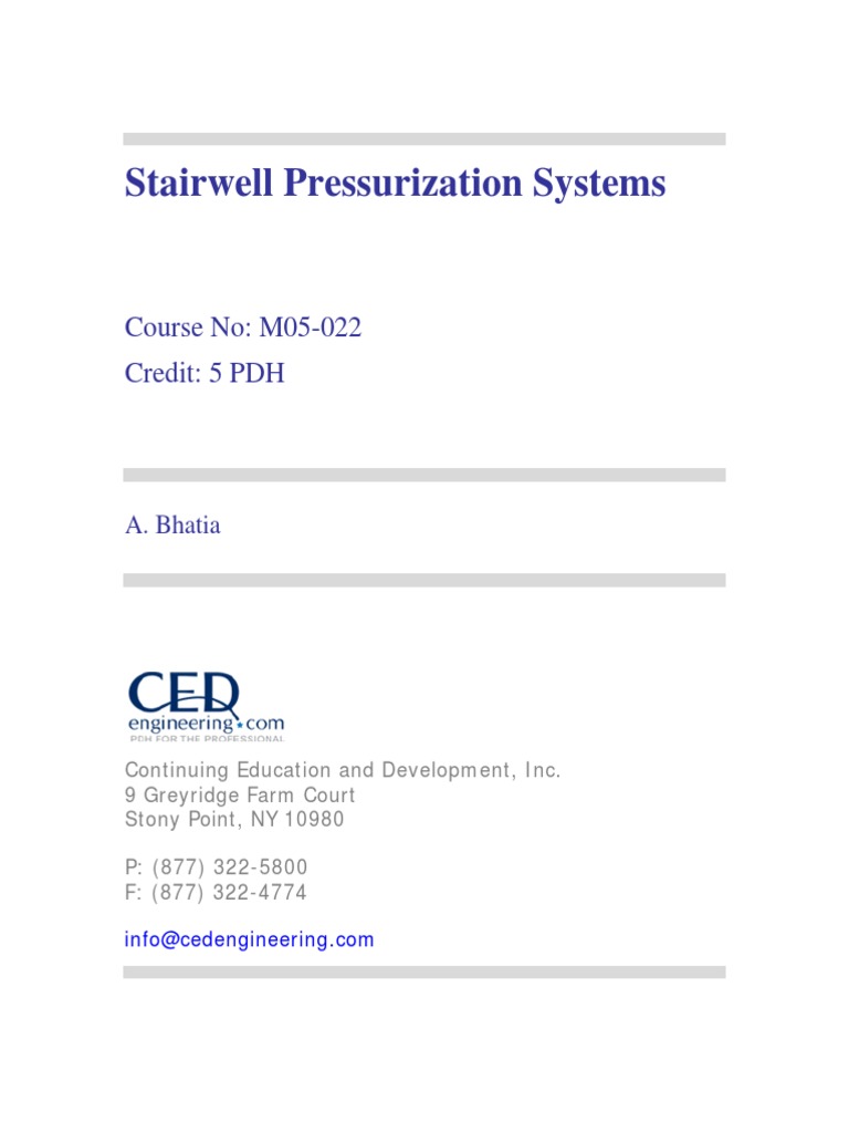 Stairwell Pressurization System Design | PDF | Hvac | Convection