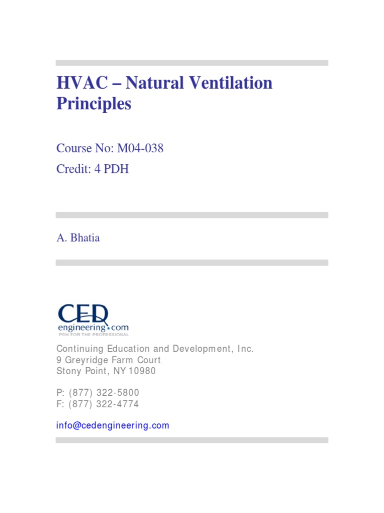 HVAC - Natural Ventilation Principles | PDF | Ventilation (Architecture ...