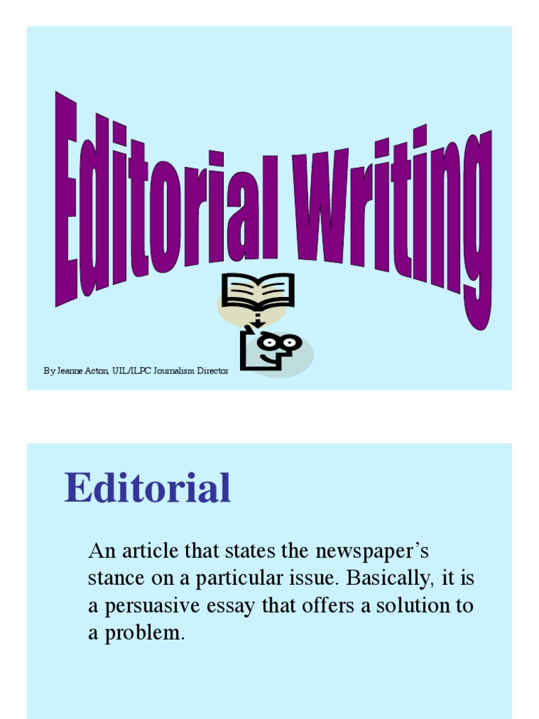 Editorial Writing Tips | PDF