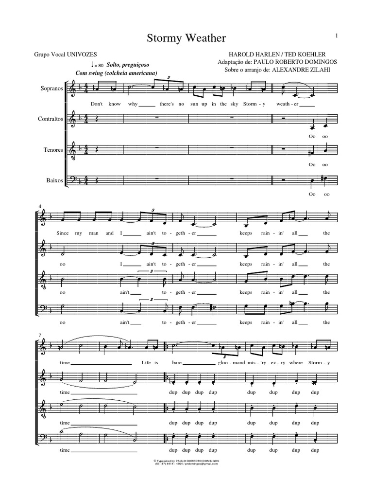 Stormy Weather - Satb PDF | PDF