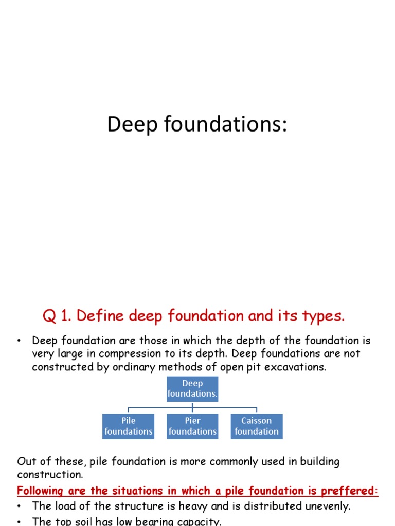 Deep Foundations PDF | PDF | Deep Foundation | Foundation (Engineering)