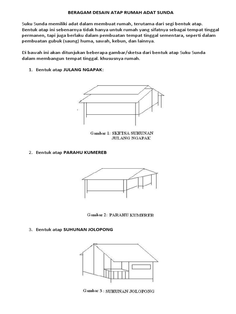 Beragam Desain Atap Rumah Adat | PDF | Griya & Taman