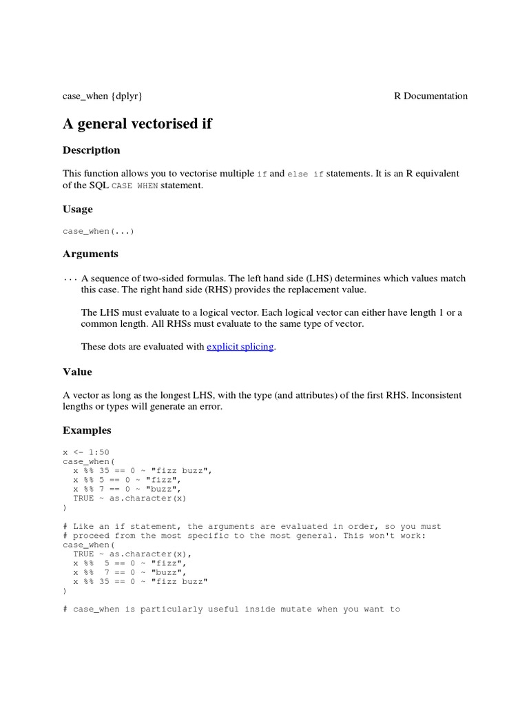 Dplyr Case When In R Pdf