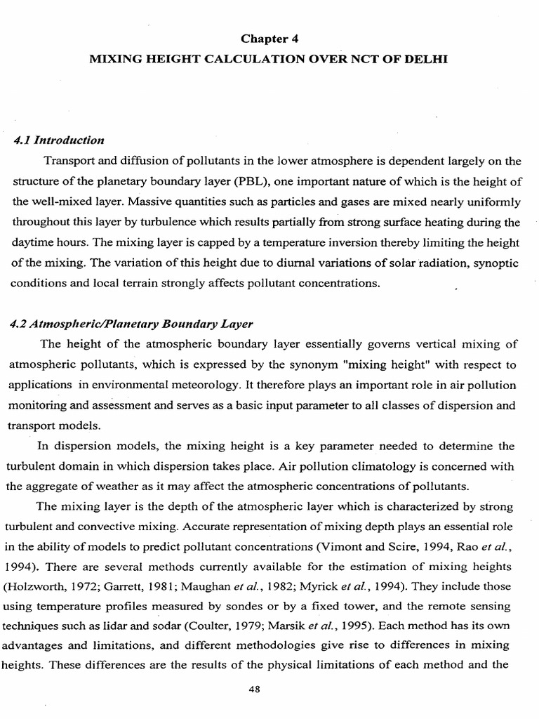 Mixing Height Over Delhi | PDF | Atmosphere Of Earth | Lidar