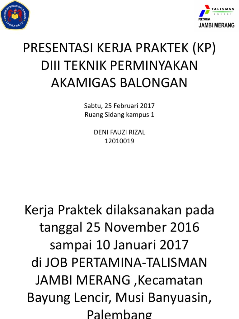 Presentasi Kerja Praktek (Kp) Kampus