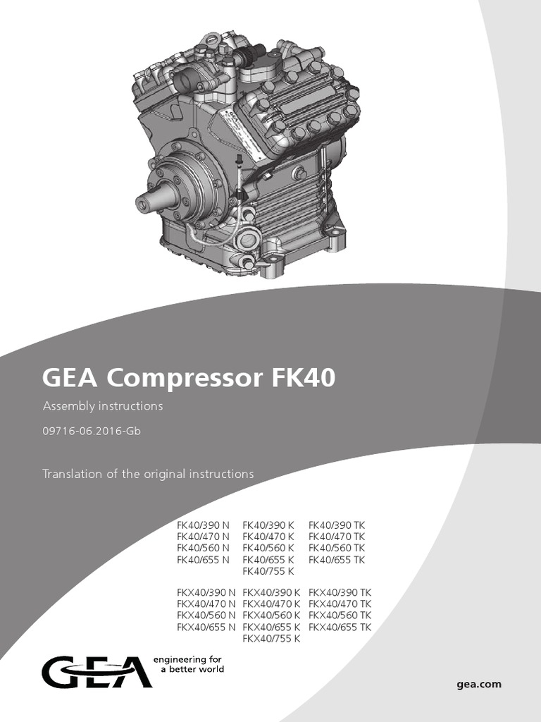 Bock FK40 Service Manual | PDF | Belt (Mechanical) | Pump