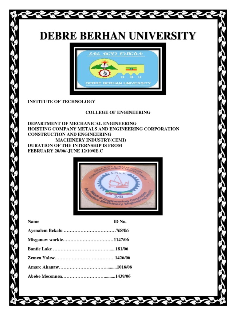 Debre Berhan University | PDF