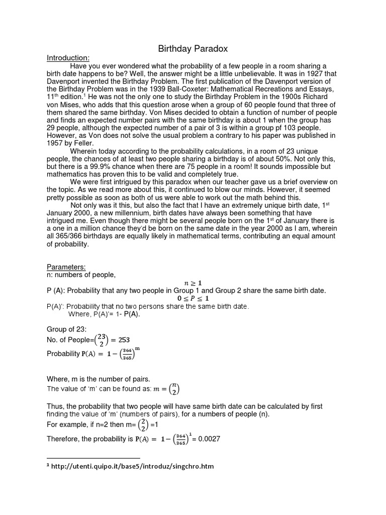 Birthday Paradox - Tanuj Sood & Mallika Thakur | PDF | Quadratic ...