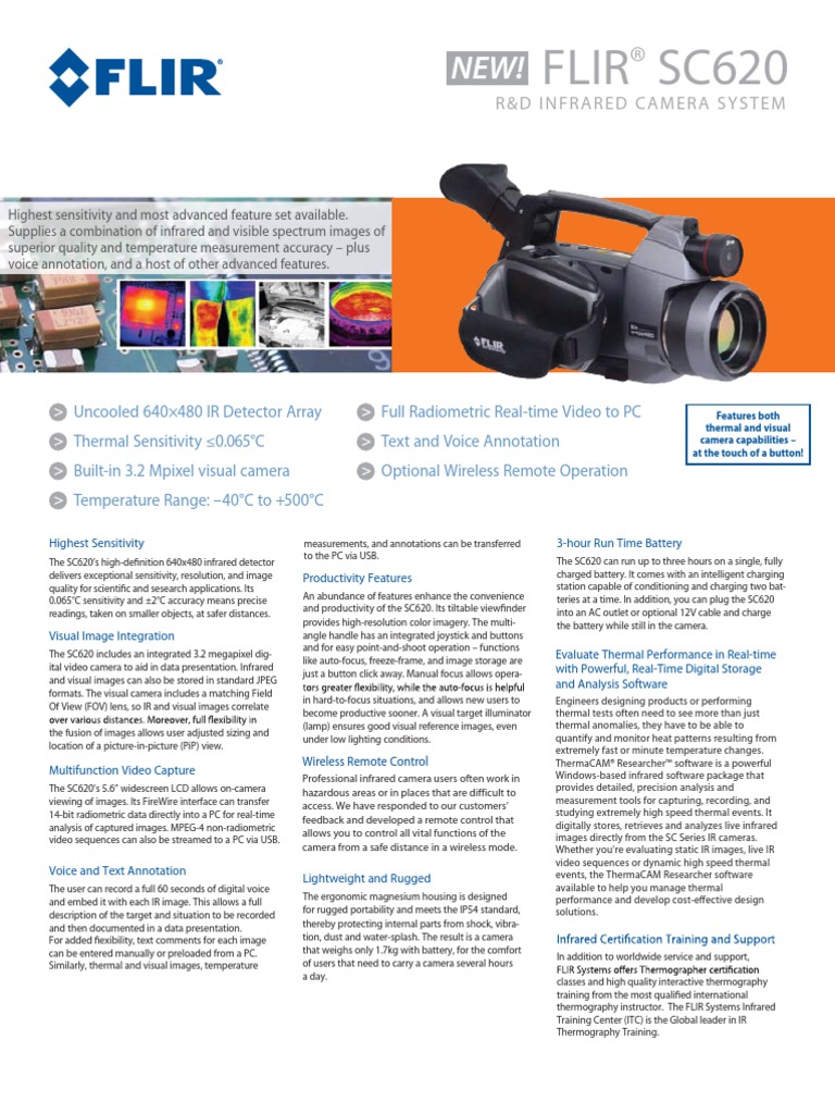 SC620 Datasheet APAC | PDF | Infrared | Camera