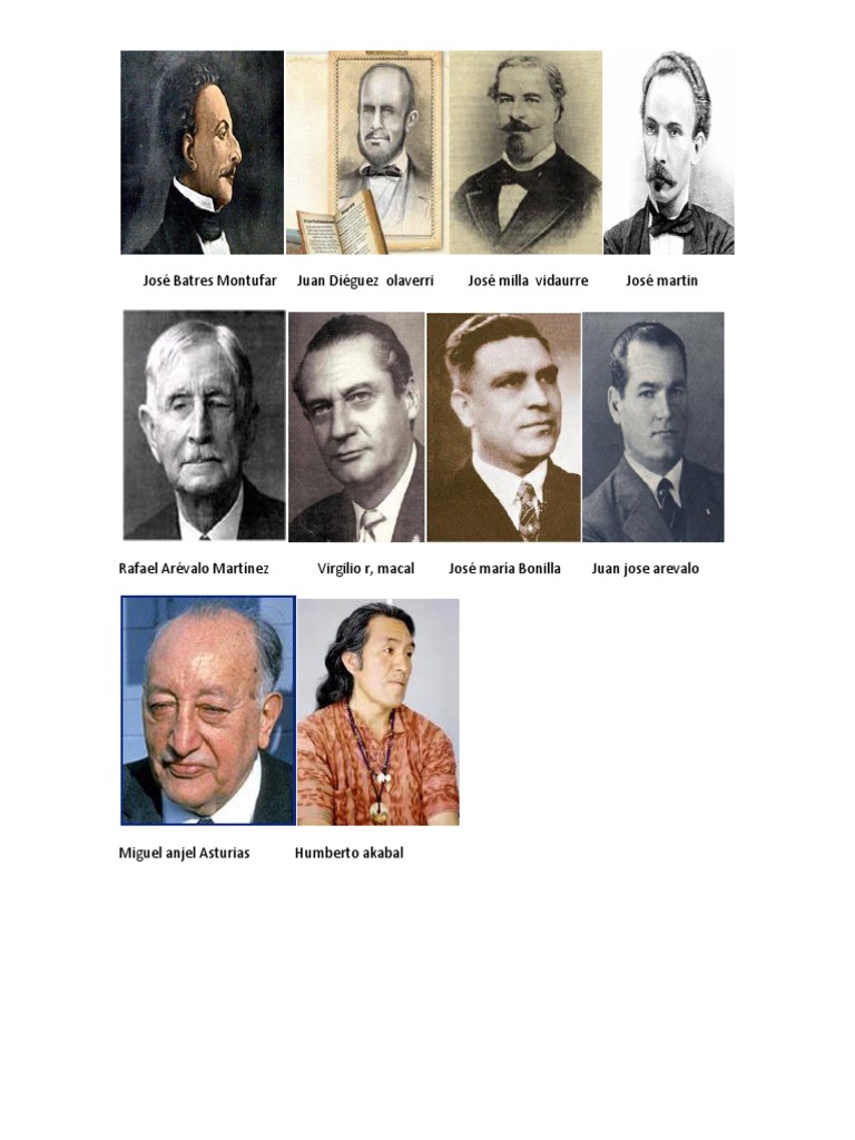 José Batres Montufar Juan Diéguez Olaverri José Milla Vidaurre José ...