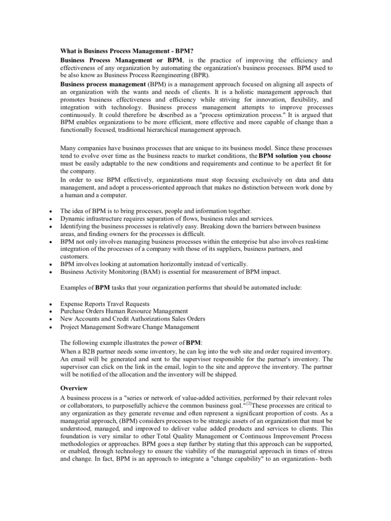 Business Process Management | PDF | Business Process Management ...