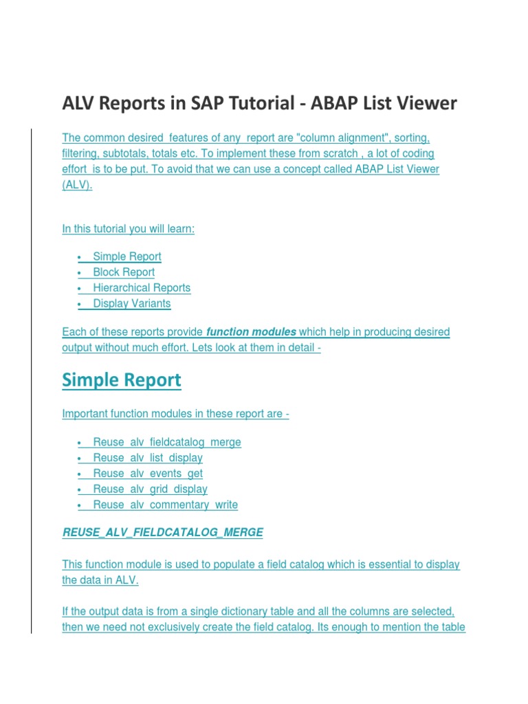 Alv Description Pdf Parameter Computer Programming Computer Engineering 