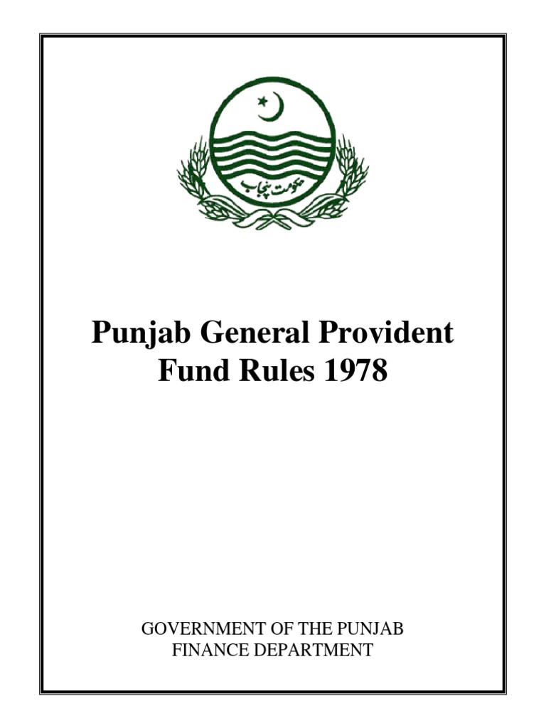 Punjab GPF Rules 1978 PDF | PDF | Debits And Credits | Subscription Business Model