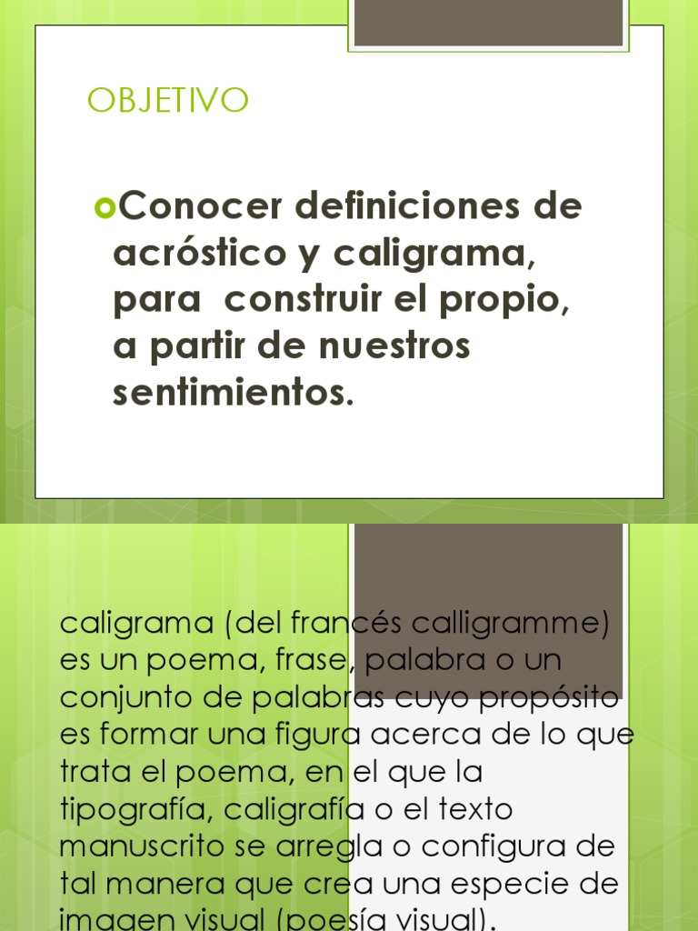 Acrostico y Caligrama | PDF | Poesía | Clásicos