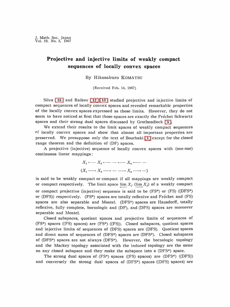 Projective and Inductive Limits | PDF | Banach Space | Compact Space