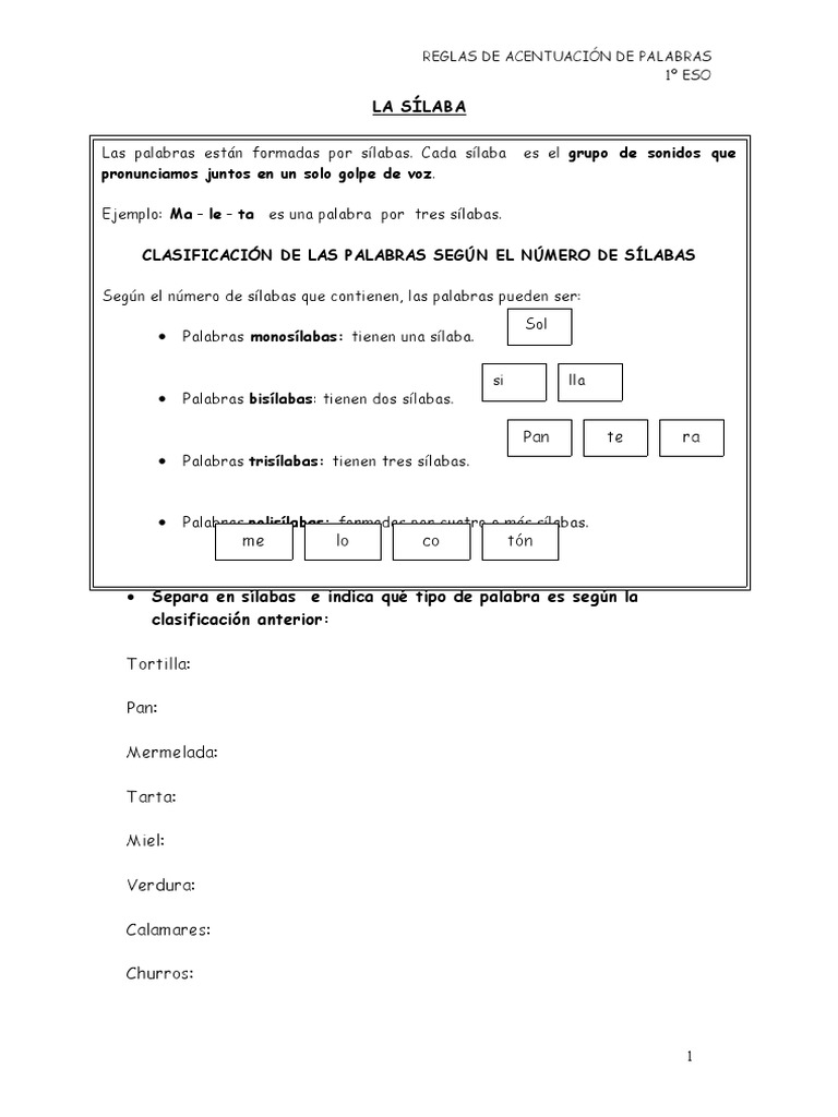 Acentuación 4to Taller PDF | PDF | Artes del Lenguaje y Comunicación ...