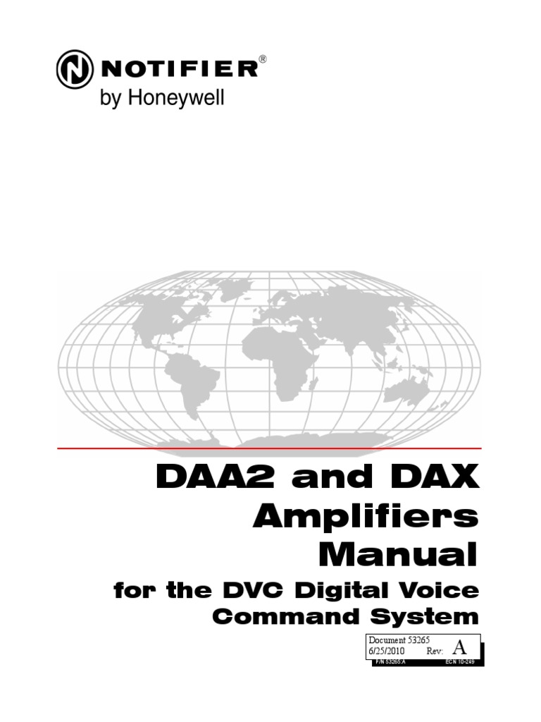DAA2 and DAX Amplifiers Manual - For The DVC Digital Voice Command System 53265 | PDF | Smoke ...