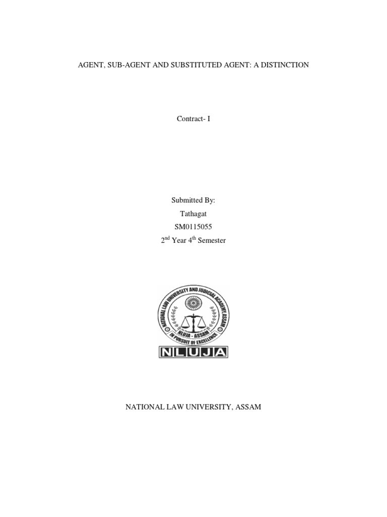 AGENT, Sub Agnet and Sustituted | PDF | Law Of Agency | Social Institutions