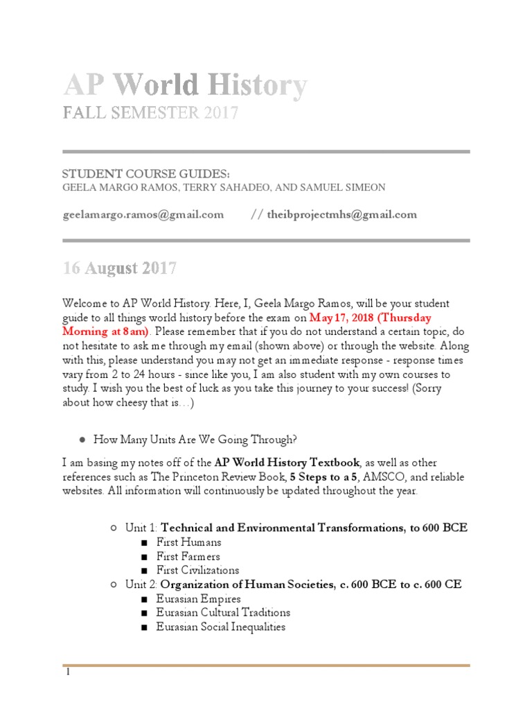 Apworldhistoryguide | PDF | Civilization | Asia