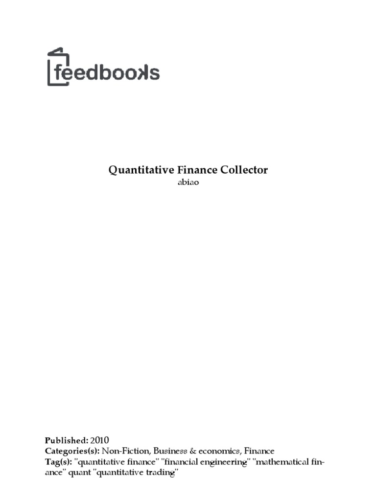 Quantitative Finance Collector | PDF | Mathematical Finance | 64 Bit ...
