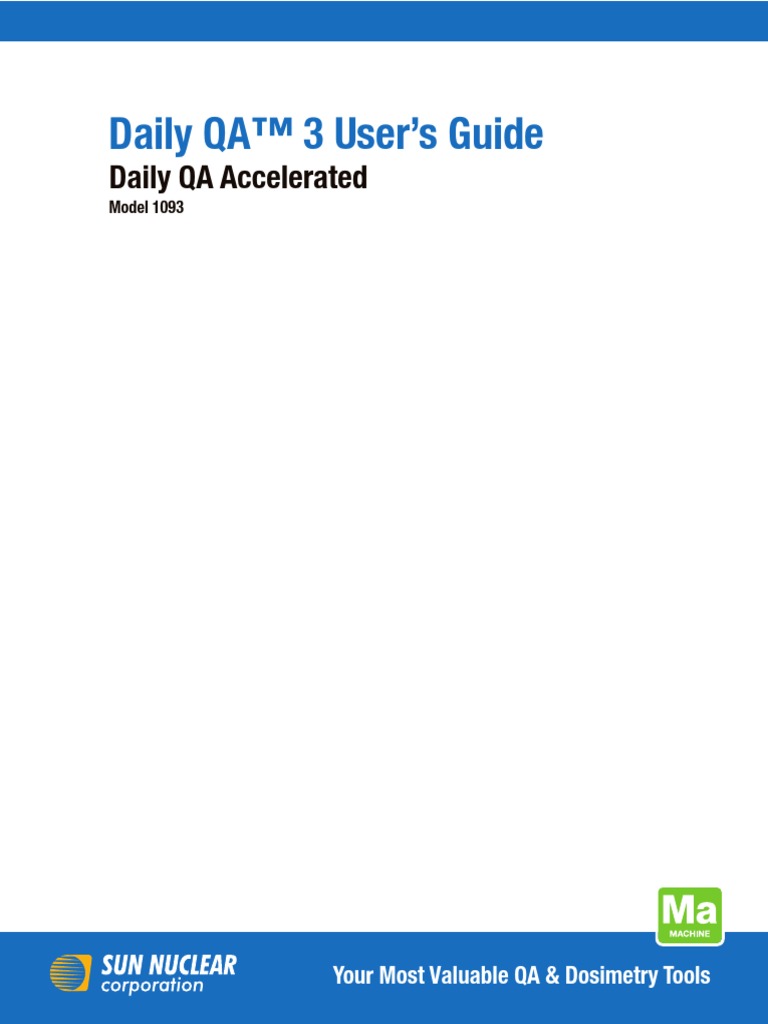 Daily QA™ 3 User's Guide | Download Free PDF | Calibration | Installation (Computer Programs)