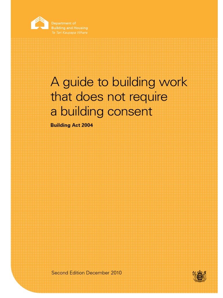 DBH Guide For Building Work Consent Not Required PDF | PDF | Framing ...