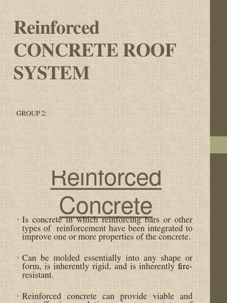 Reinforced Concrete Roof Systems Overview | PDF | Fracture | Reinforced ...
