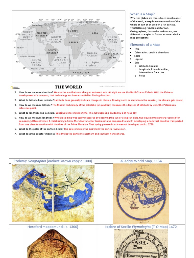 Map Handout | PDF | Longitude | Latitude