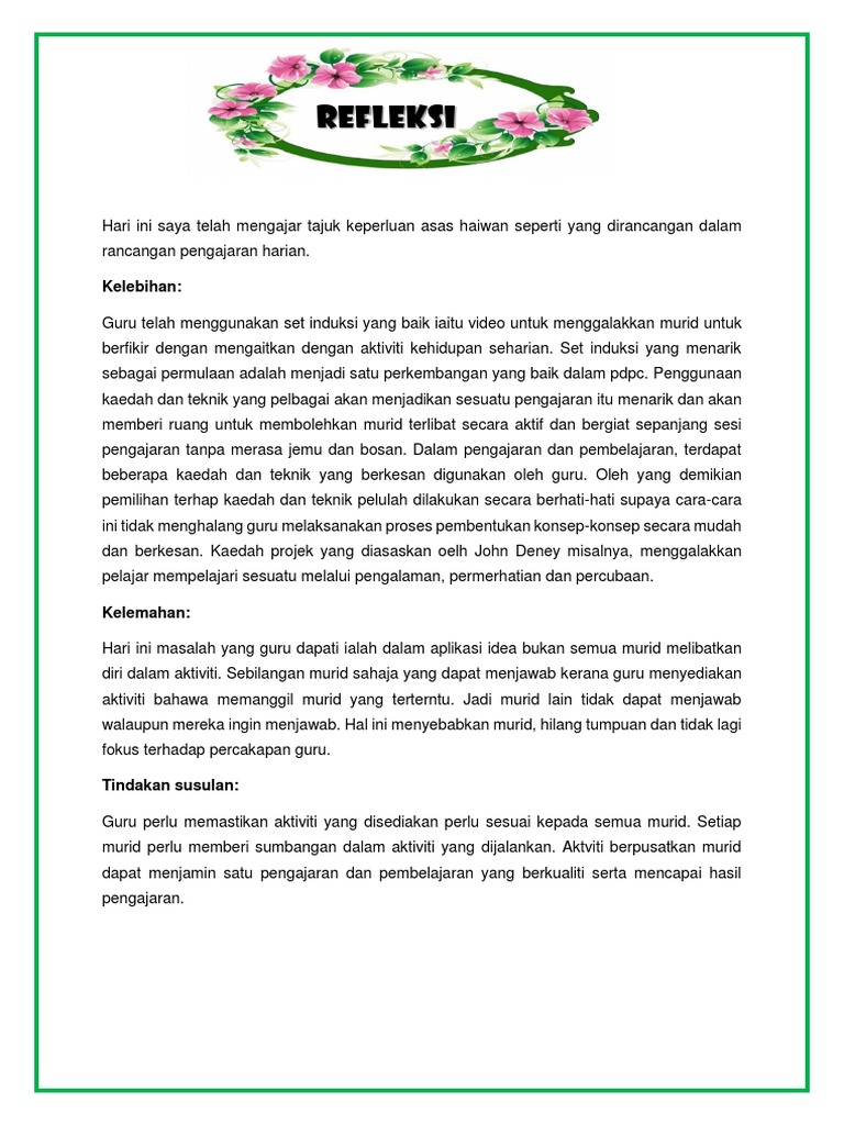 REFLEKSI PDPC | PDF