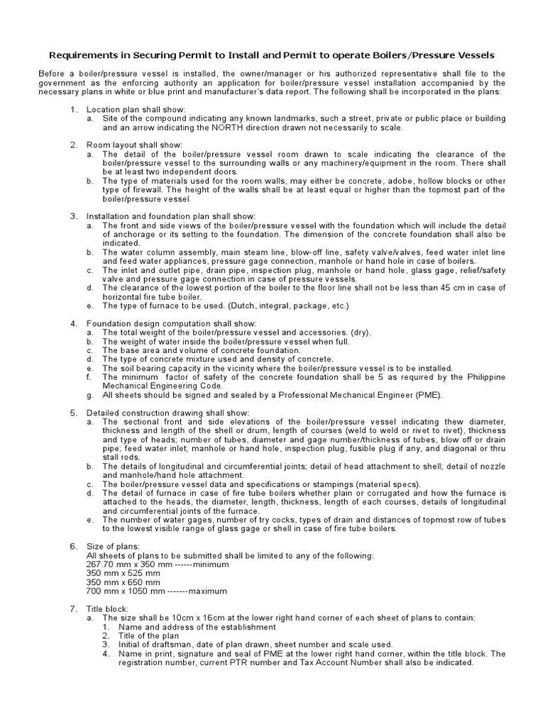 Requirements in Securing Permit To Install and Permit To Operate ...