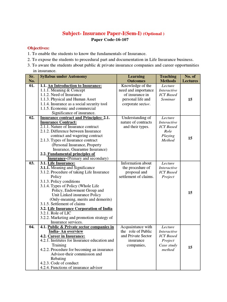 Insurance Paper I | PDF | Insurance | Educational Technology