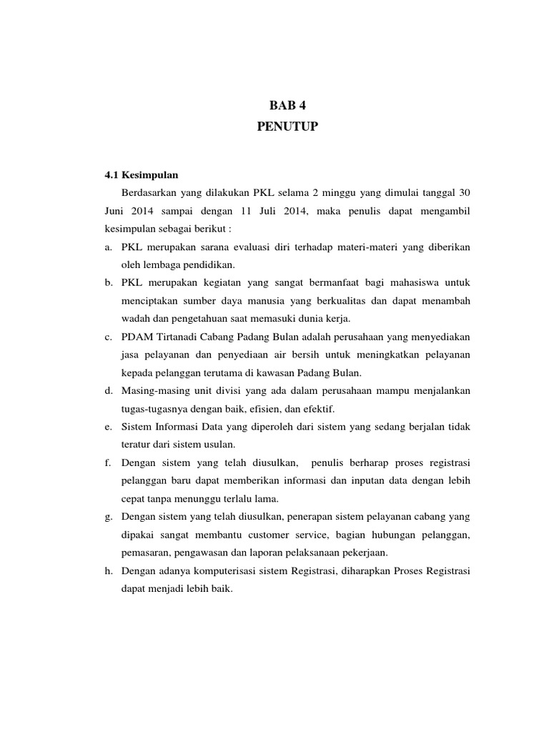 Bab 4 Penutup | PDF