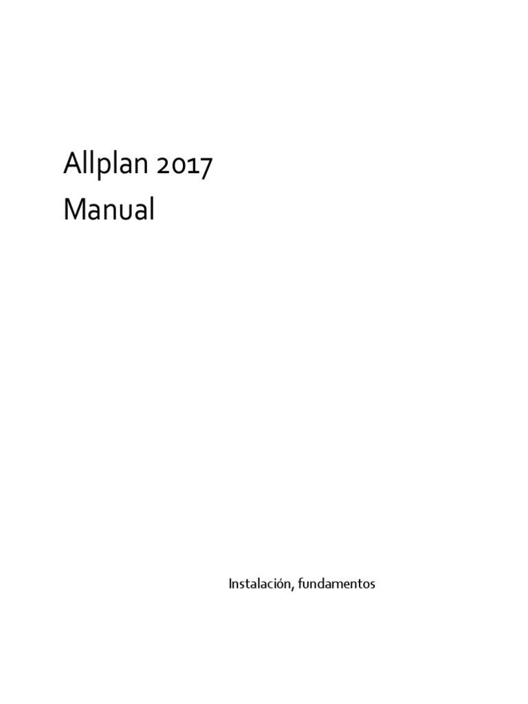 Allplan 2017 - Manual | PDF | Archivo de computadora | Microsoft Windows