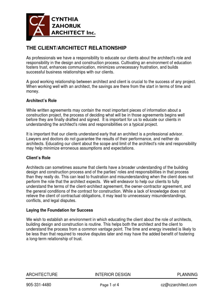 4 +Client-Architect+Relationship | PDF | Architect | Professional ...